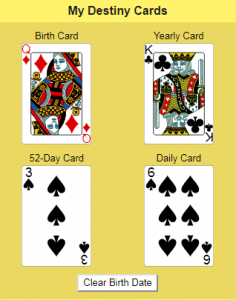 The My Destiny Cards Widget – Book of Destiny EUniverse